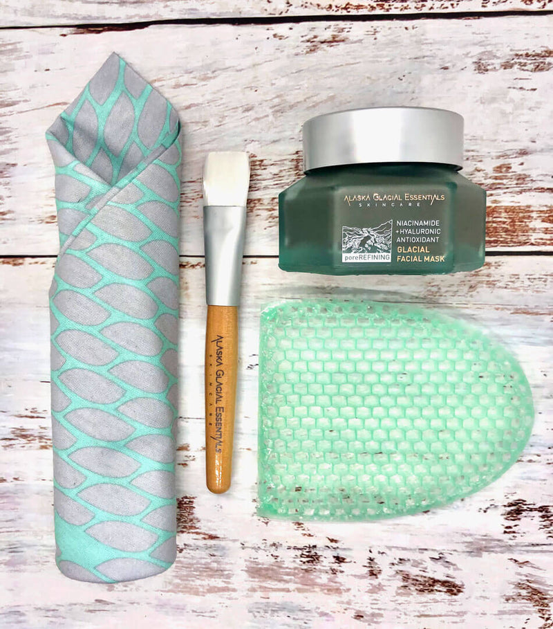 Mud Mask + Accessory Bundle - Alaska Glacial Essentials Skincare